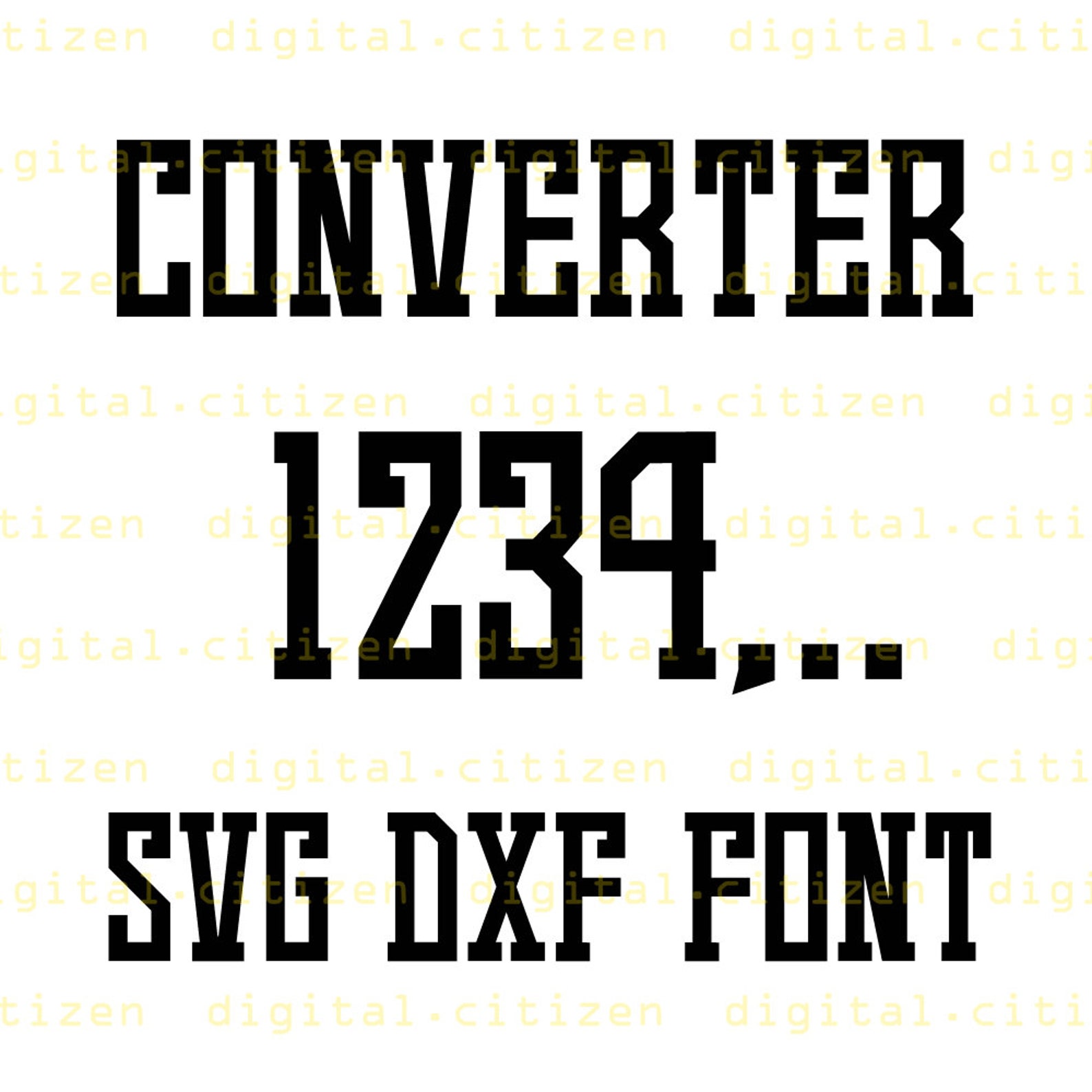 SVG Converter Font Files -- DXF Converter Font Files -- Custom Creative ...