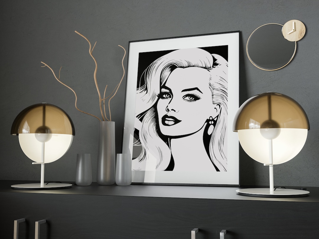 Barbie Stunning Female Art | PNG and AI Files | Modern Artful Woman Art ...