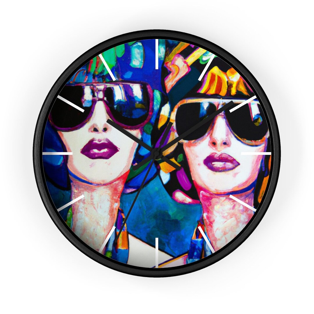 Modern, Retro Friends Art Clock - Etsy