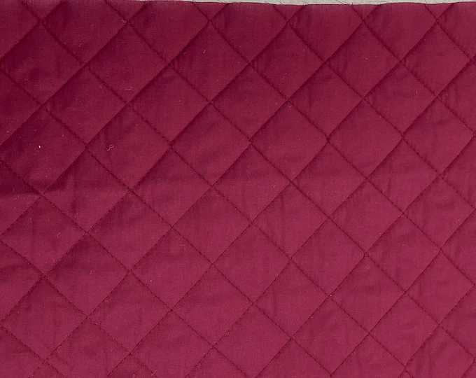 Double Faced Quilted Fabric - Burgundy [[by the Half Yard]] - Etsy