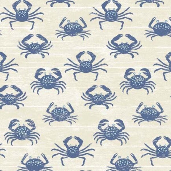 Blue Crab Quilting Fabric - Etsy