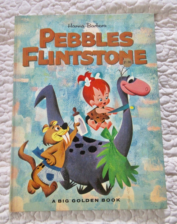 Pebbles Flintstone Big Golden Book 1963 | Etsy