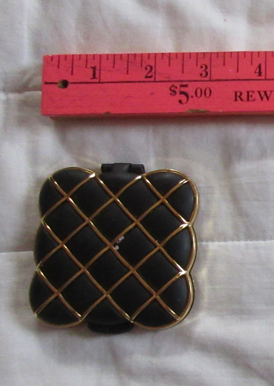 Fantasy Black Gold Square Compact - Etsy