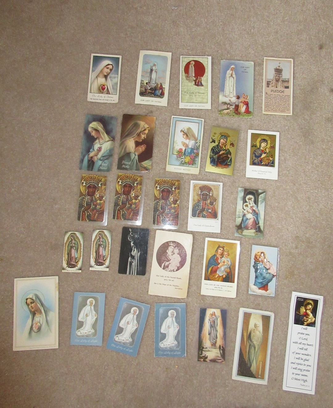 27 Catholic Mary Religious Prayer Cards One Bookmark - Etsy