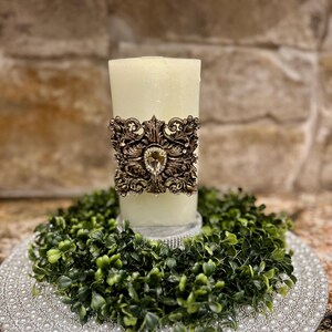 Ornate Scroll Candle Pin, Old World Decor, Embellished, Candle ...