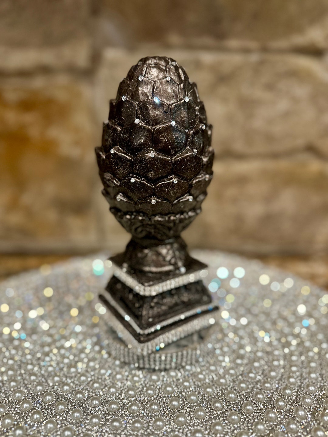 Decorative Artichoke, Finial, Tabletop Decor, Home Decor, Old World ...
