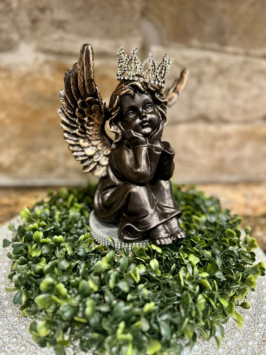 Sitting Angel, Sitting Angel With Wings, Decorative Angel, Tabletop ...