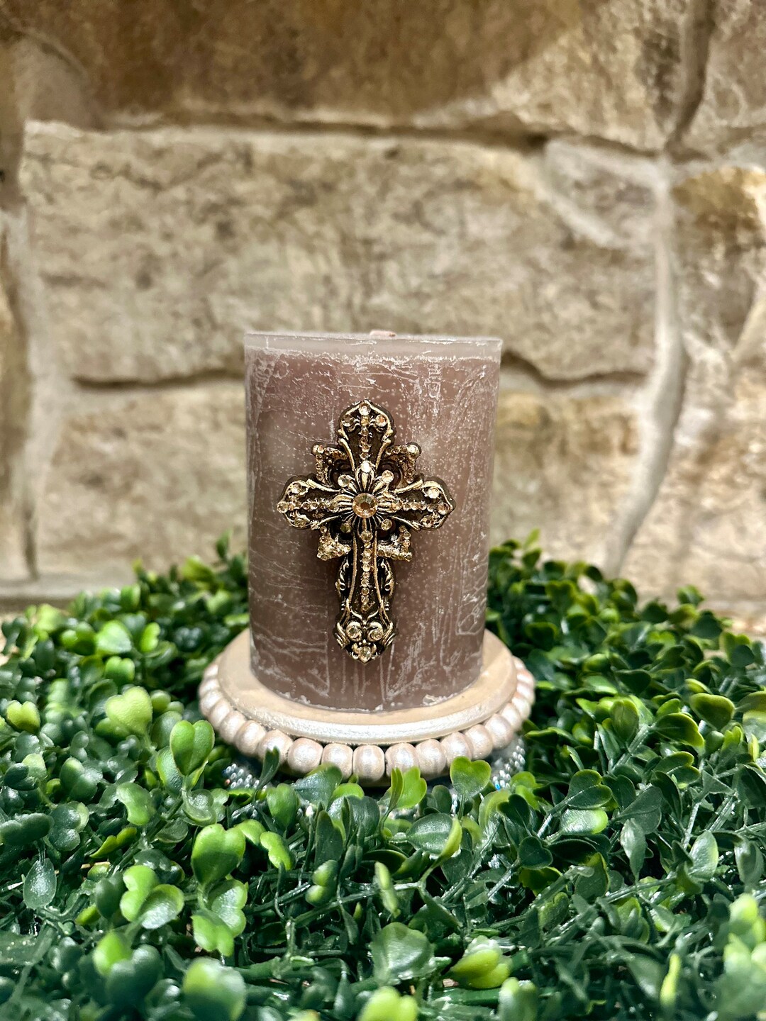 Cross Candle Pin, Reusable, Handmade, Diy, Unique Gift, Embellished ...