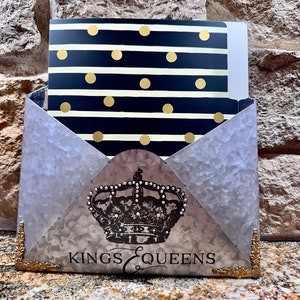 Metal Wall Envelope, Mail Holder, Galvanized Metal, Desk Organizer ...