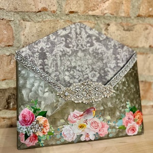 Metal Wall Envelope, Mail Holder, Galvanized Metal, Desk Organizer ...