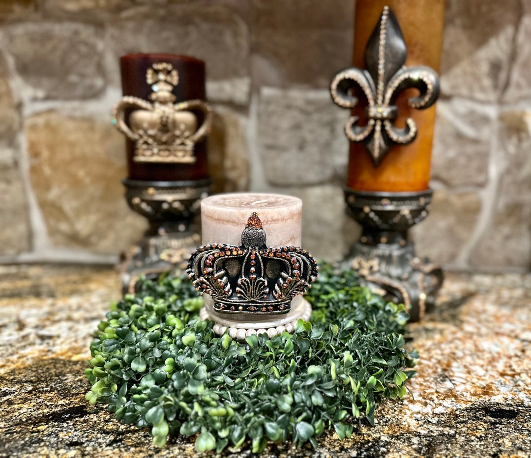 Candle Pin, Crown, Lamp Shade Pin, Embellished, Candle Accessory ...