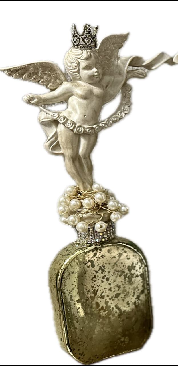 Decorative Bottle One of a Kind Gift Unique Angel Topper DIY - Etsy