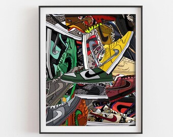 Nike Collage Print - Etsy