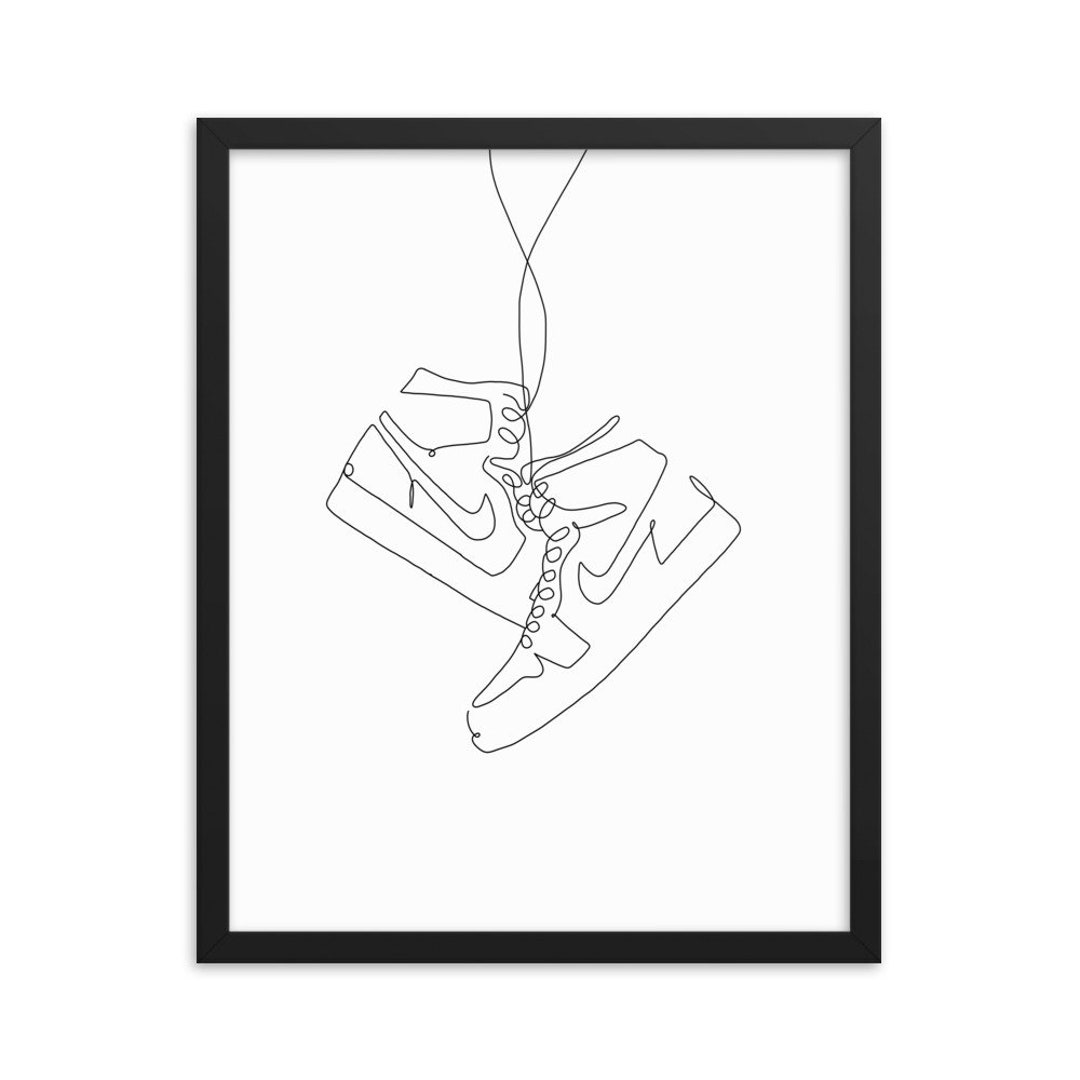 NEW! Framed Air Jordan 1 Print, AJ1 Digital Print, Sneakerhead Print ...