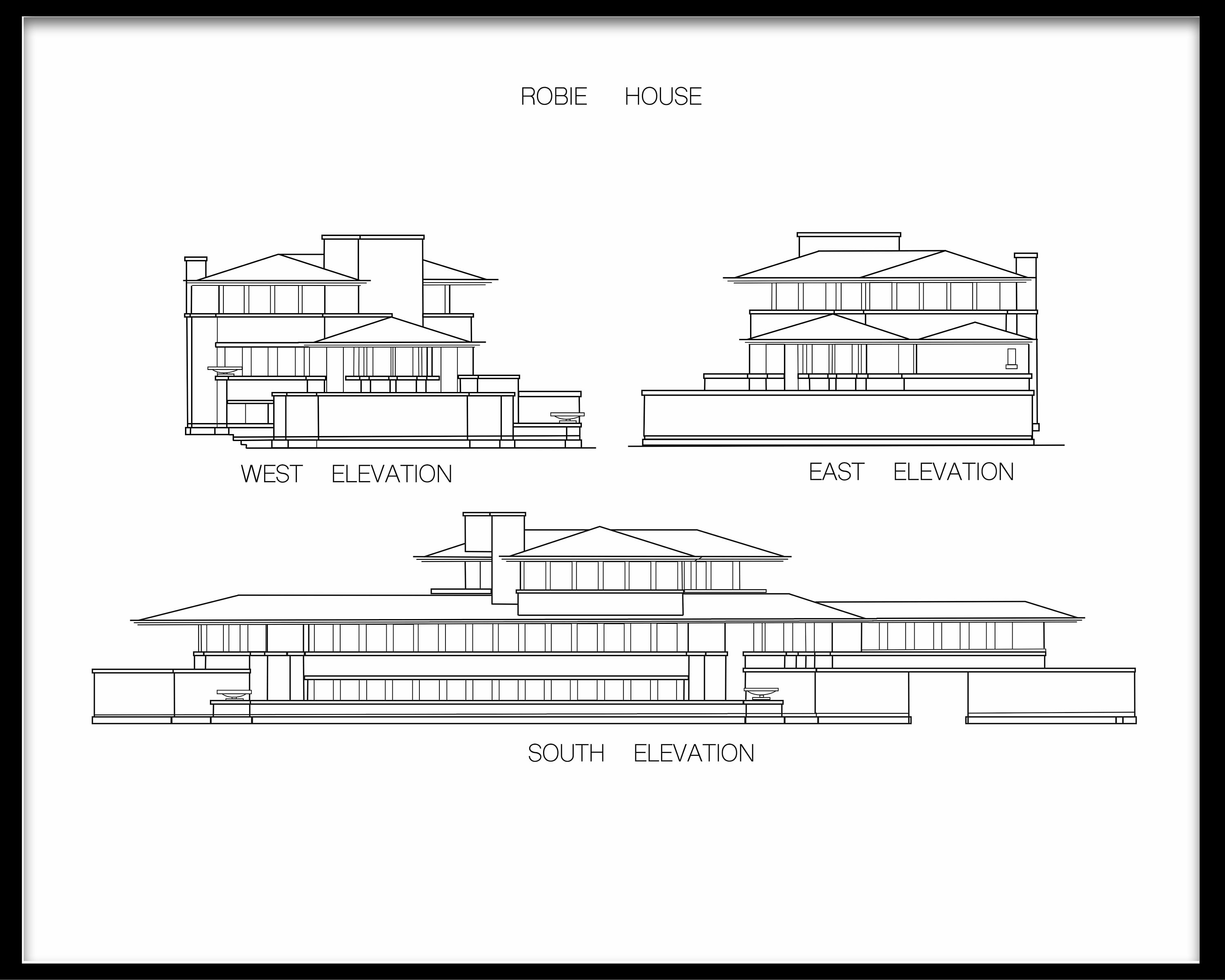 Frank Lloyd Wright Robie House Elevation