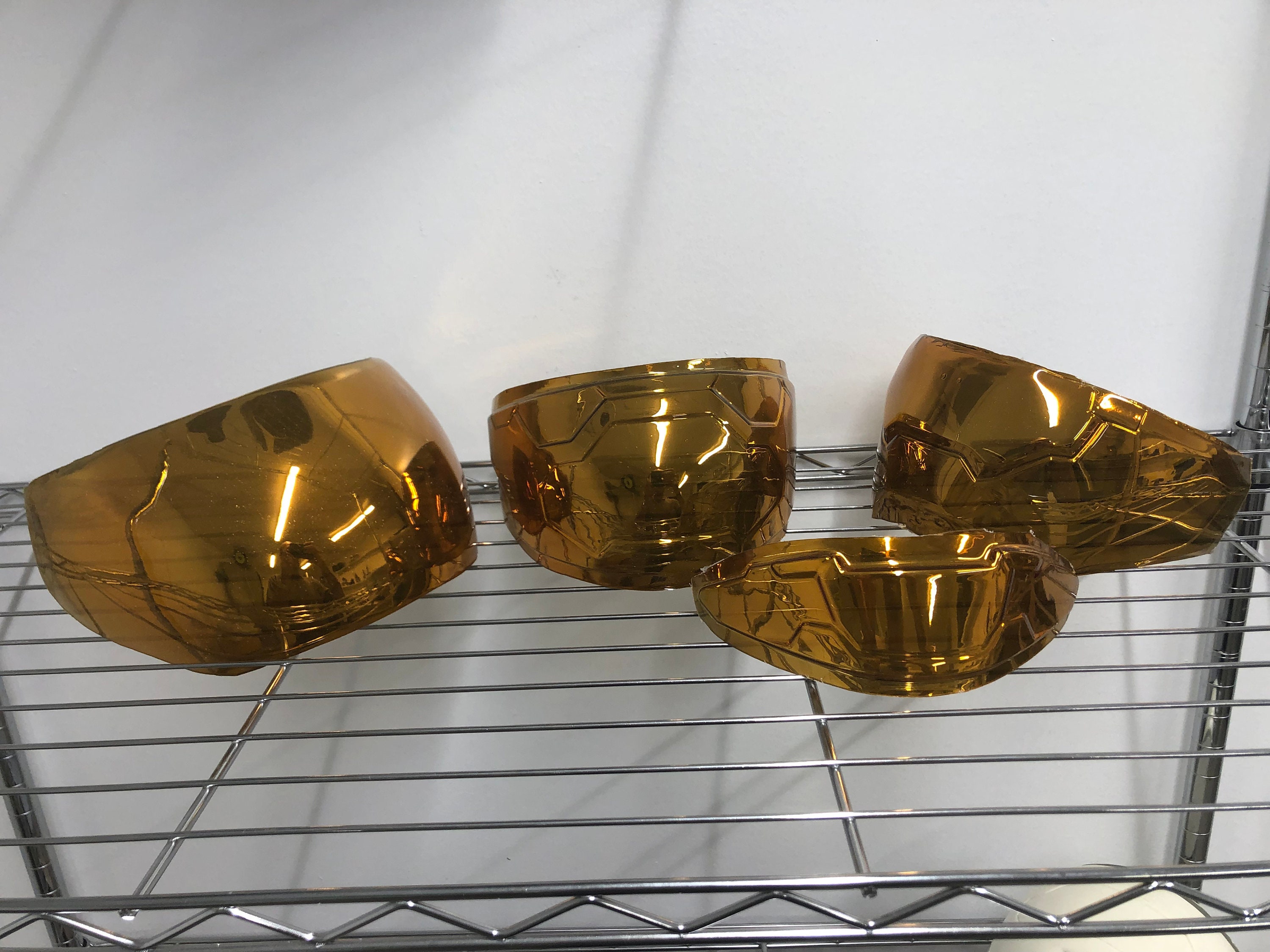 Gold Helmet Visor - Etsy