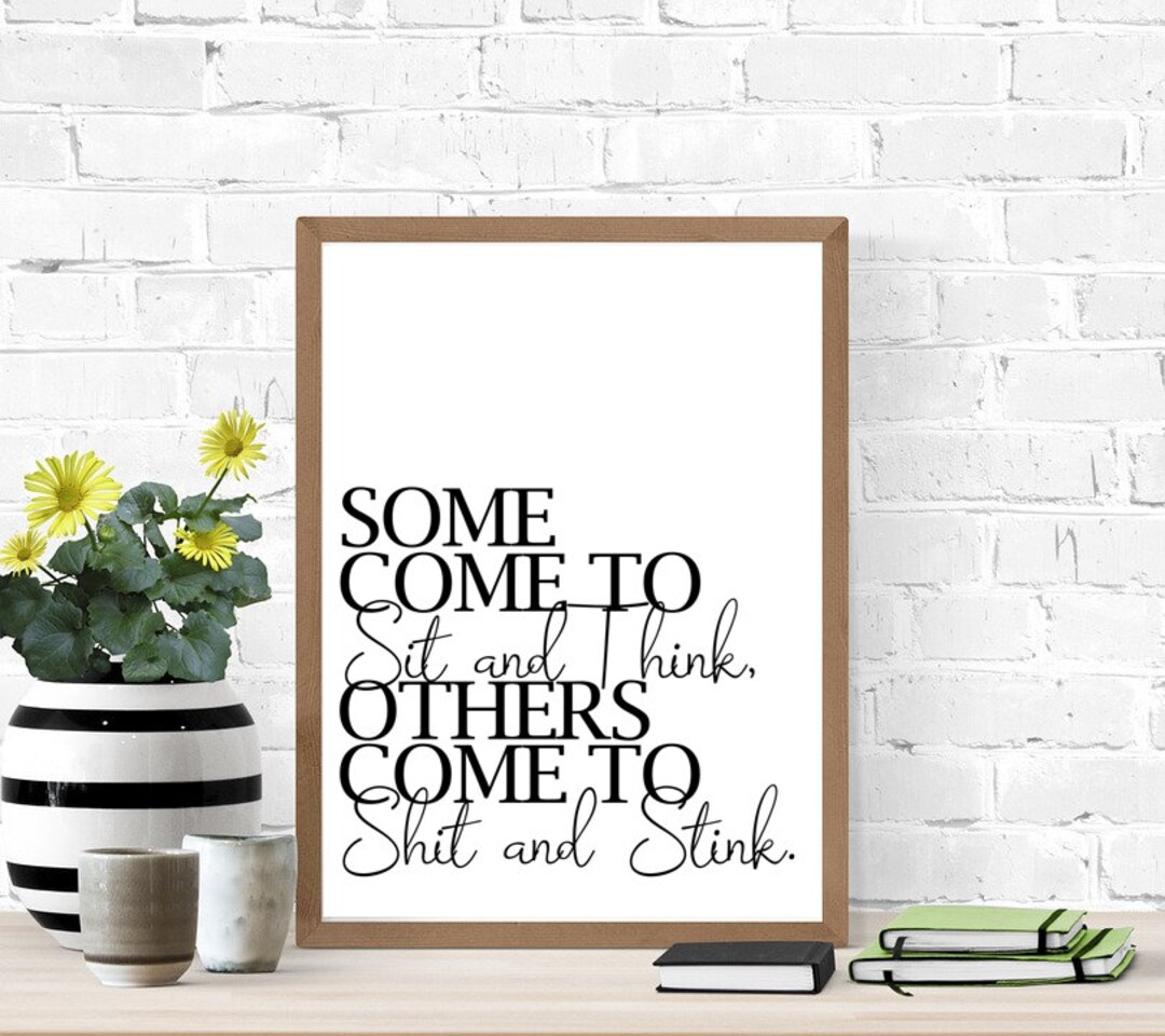 Think and Stink Print Customisable Text Prints Wall Art Poster Home ...