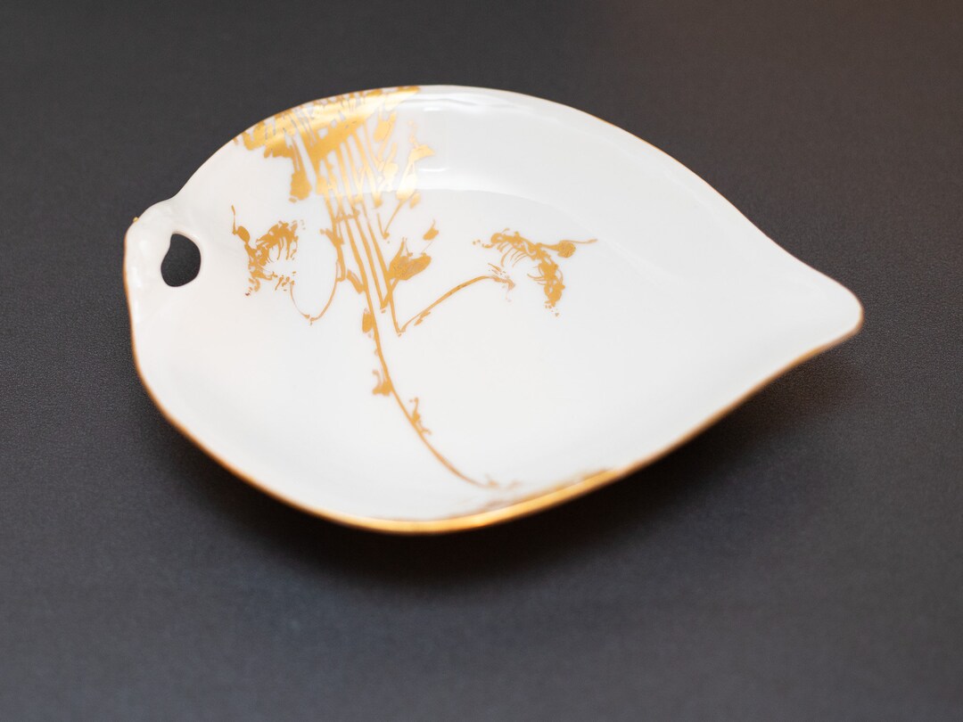 Vintage Gold Flowers Porcelain Dish Weimar Germany - Etsy