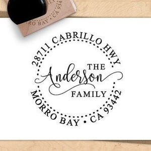 Custom Address Stamp With a Fancy Script Font Wedding - Etsy