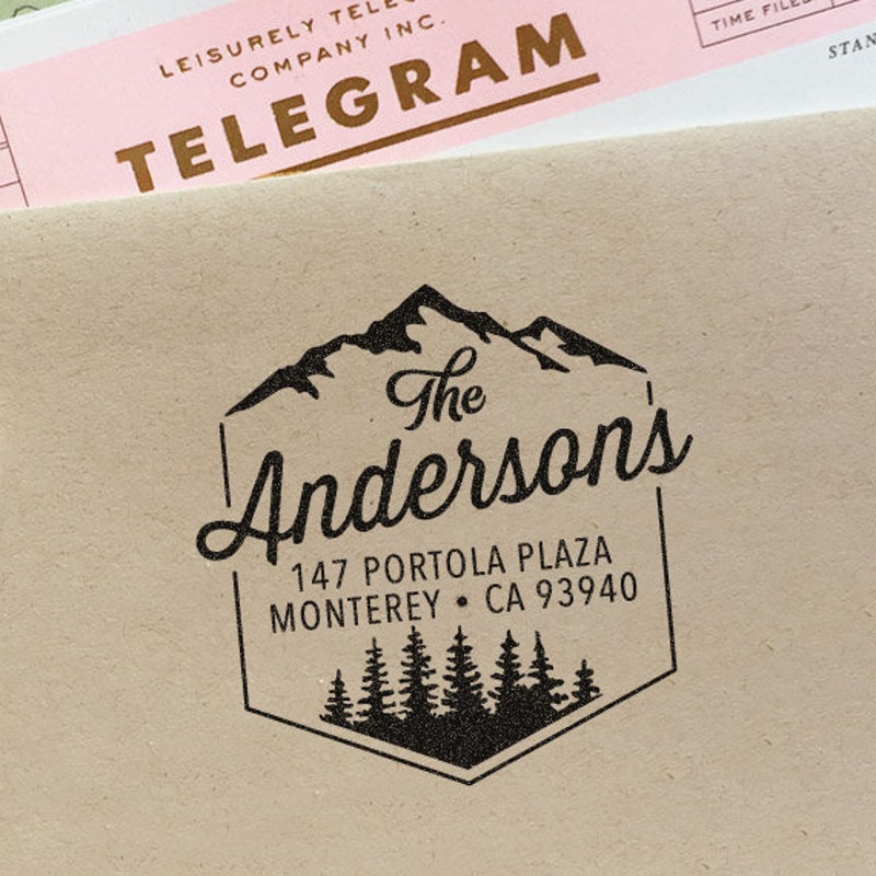 Mountain Stamp - Etsy