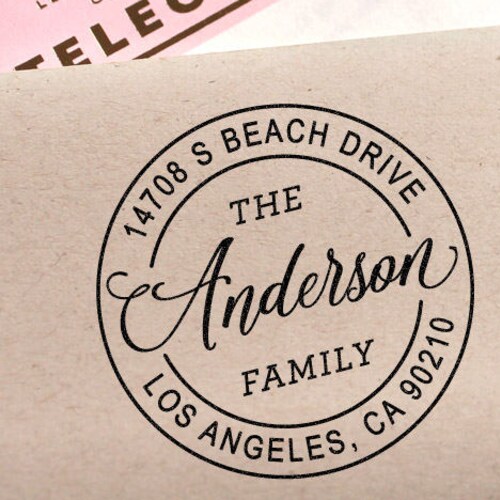 Custom Address Stamp Cute Return Address Stamp Modern | Etsy