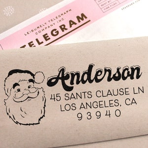 Cute Christmas Return Address Stamp Santa Clause Holiday Gift Idea ...