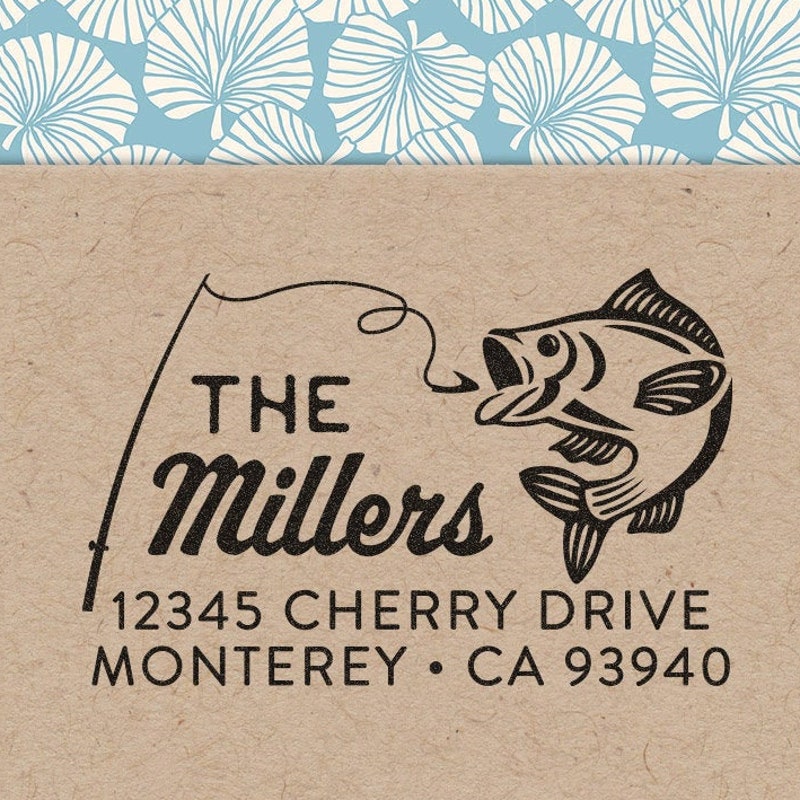 Fish Rubber Stamp - Etsy