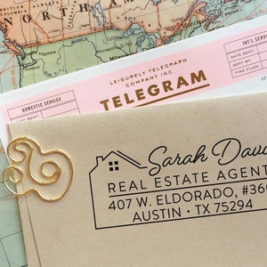Custom Return Address Stamp Real Estate Stamp Realtor Business Stamp ...