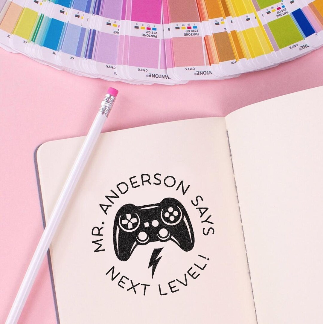Custom Teacher Stamp Gamer Gaming Next Level Teacher Gift Customized ...