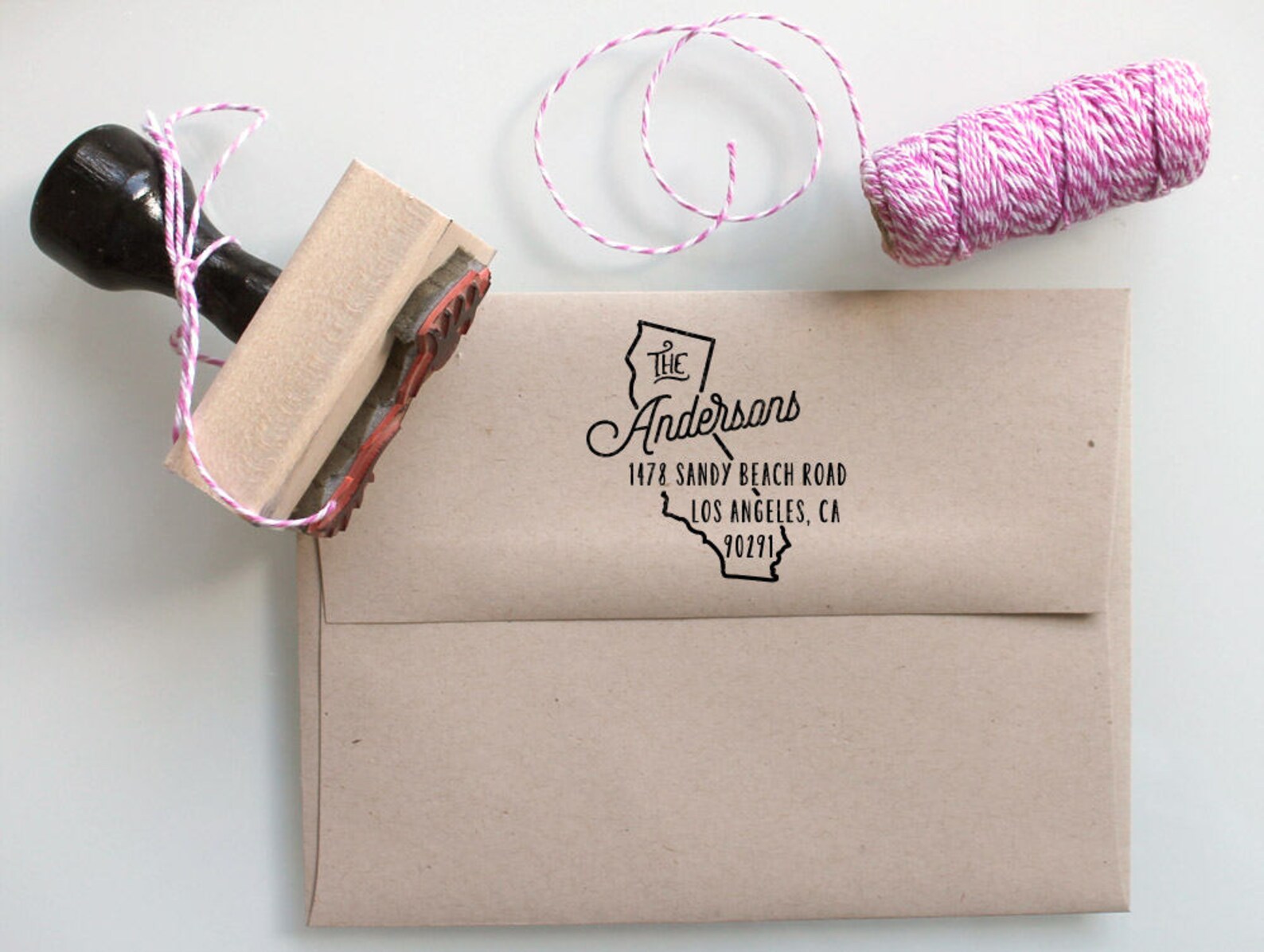 Custom California State Return Address Stamp, Perfect Gift for Holidays ...
