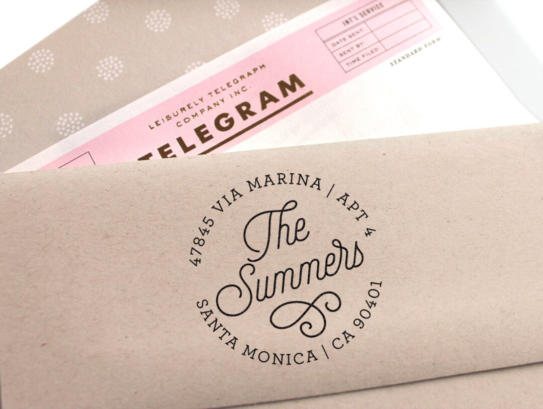 Custom Address Rubber Stamp for Return Address Stamping and Customized ...