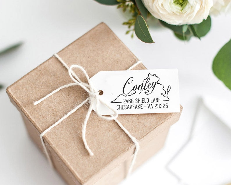 Custom Virginia State Return Address Stamp, Perfect Gift for Holidays ...