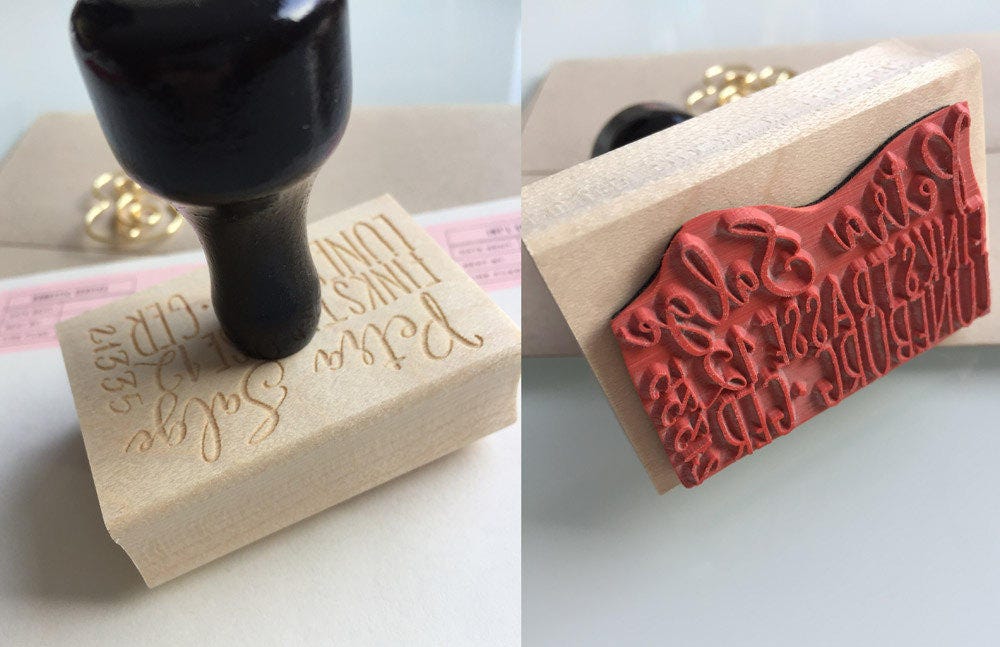 Address Stamp - Custom Address Stamp With Mountains, Wedding ...