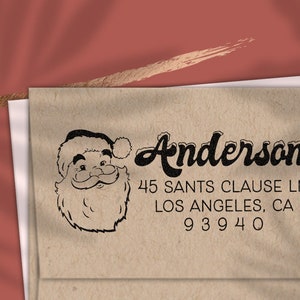 Cute Christmas Return Address Stamp Santa Clause Holiday Gift Idea ...