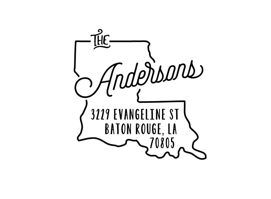Custom Louisiana State Return Address Stamp Wedding Stamp | Etsy