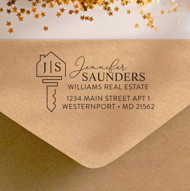 Custom Return Address Stamp Real Estate Stamp Realtor Business Stamp ...