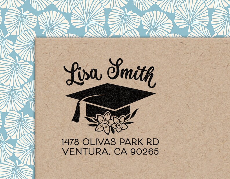 Custom Graduation Address Stamp Return Address Stamp - Etsy