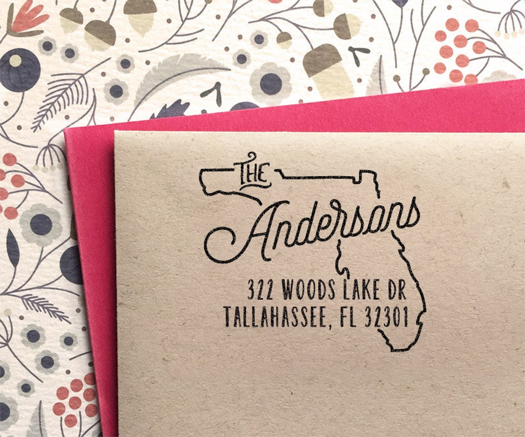 Custom Florida State Return Address Stamp, Perfect Gift for Holidays ...