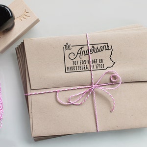 Custom Pennsylvania State Return Address Stamp Perfect Gift | Etsy