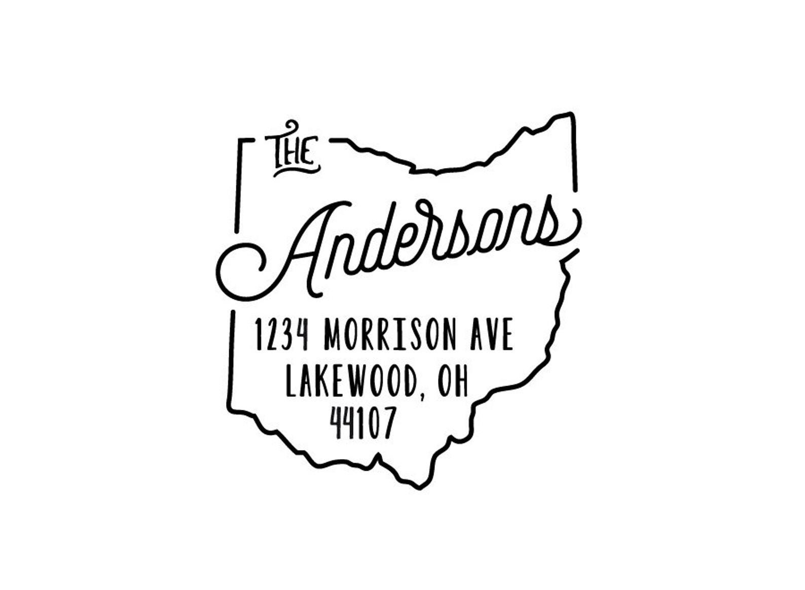 Custom Ohio State Return Address Stamp Perfect Gift for | Etsy