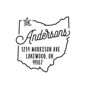 Custom Ohio State Return Address Stamp, Perfect Gift for Holidays ...