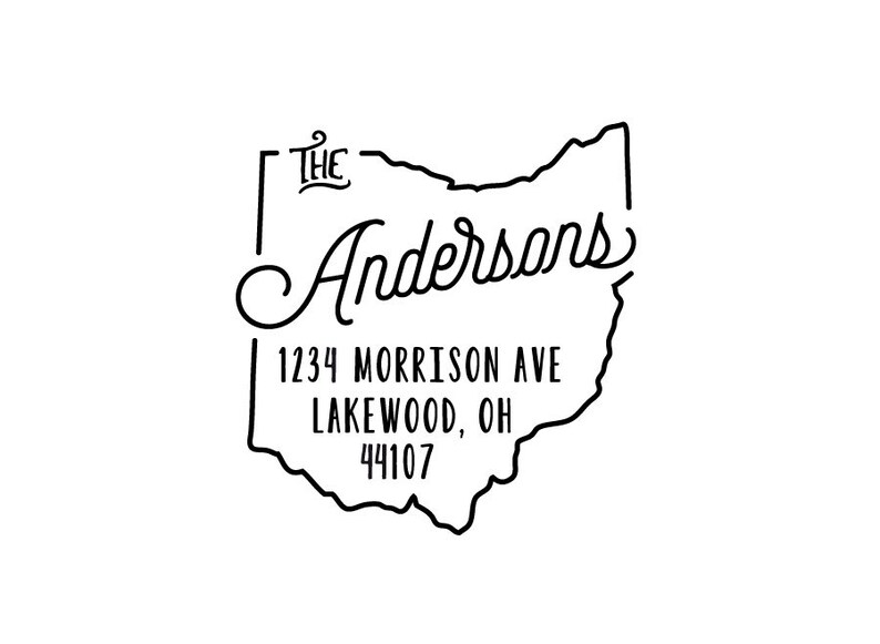 Custom Ohio State Return Address Stamp Perfect Gift for - Etsy