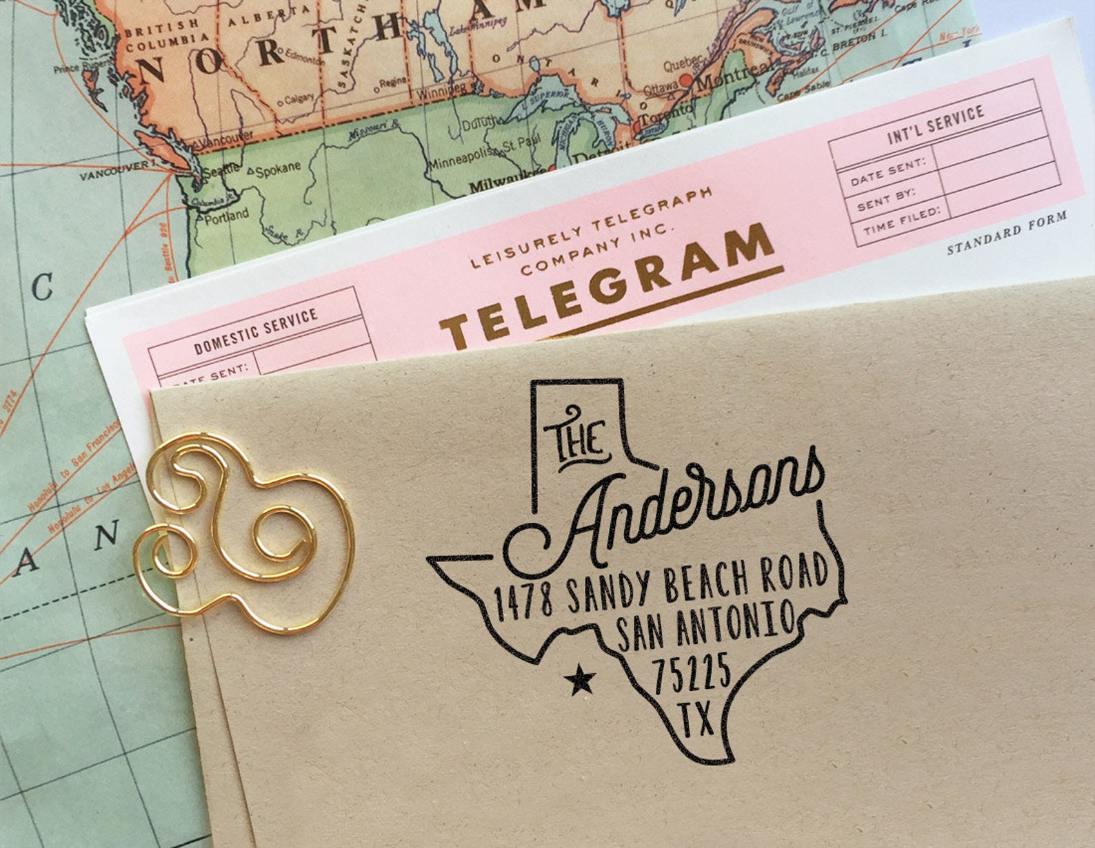 Custom Texas State Return Address Stamp perfect gift for | Etsy