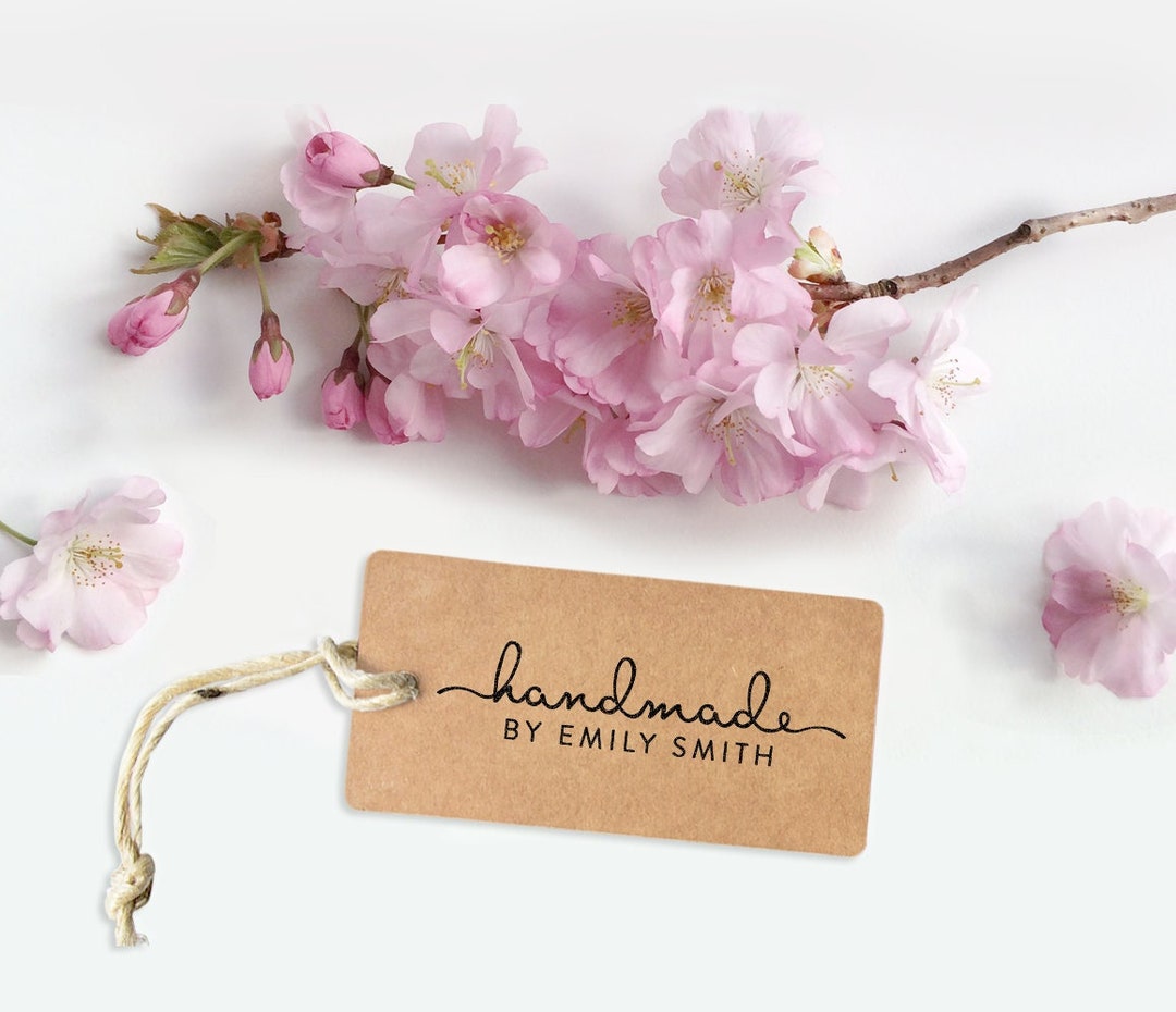 Custom Handmade Stamp, Handmade By, Craft Supply, Etsy Shop Stamp ...