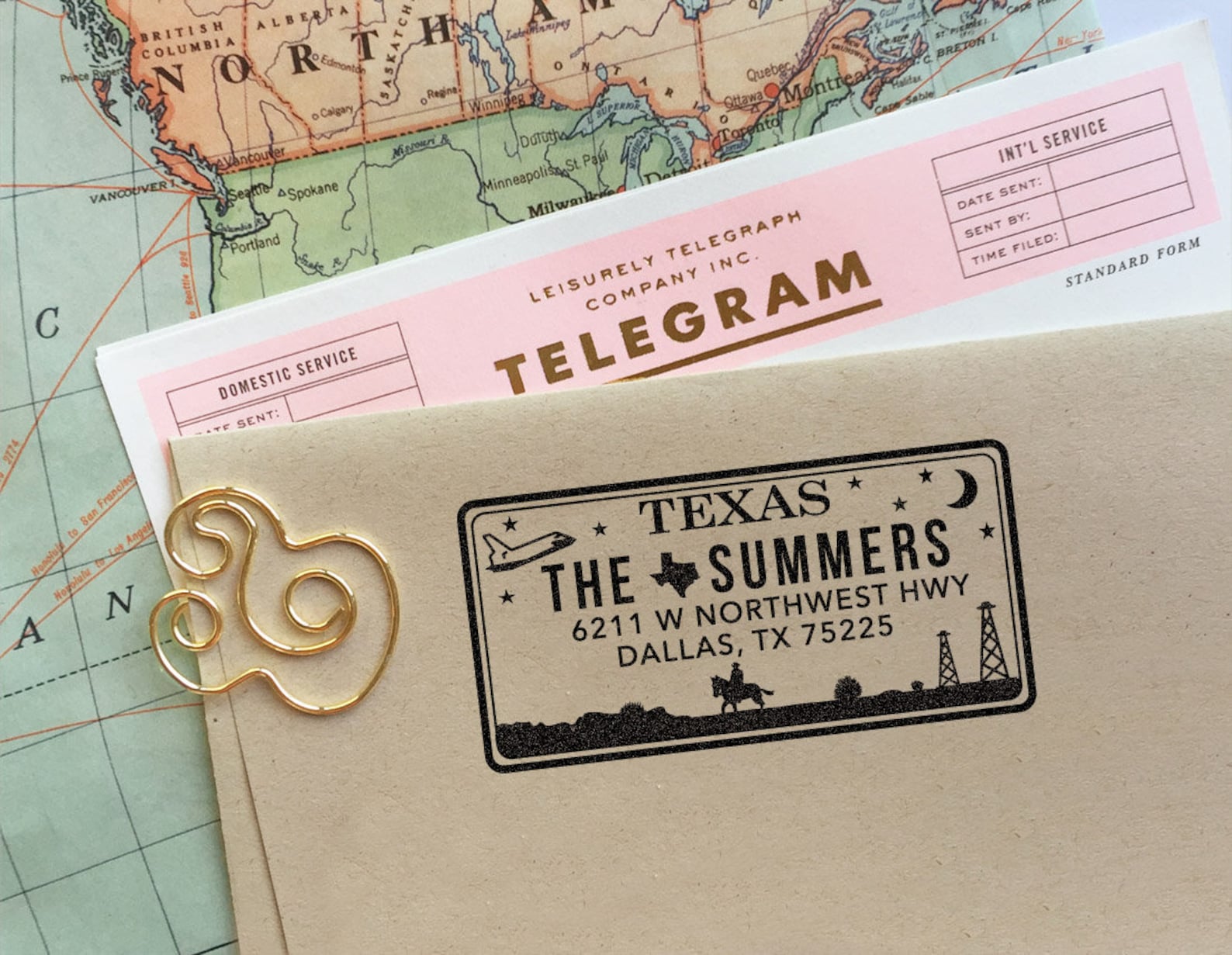 Custom Texas License Plate Return Address Stamp Wedding Gift - Etsy