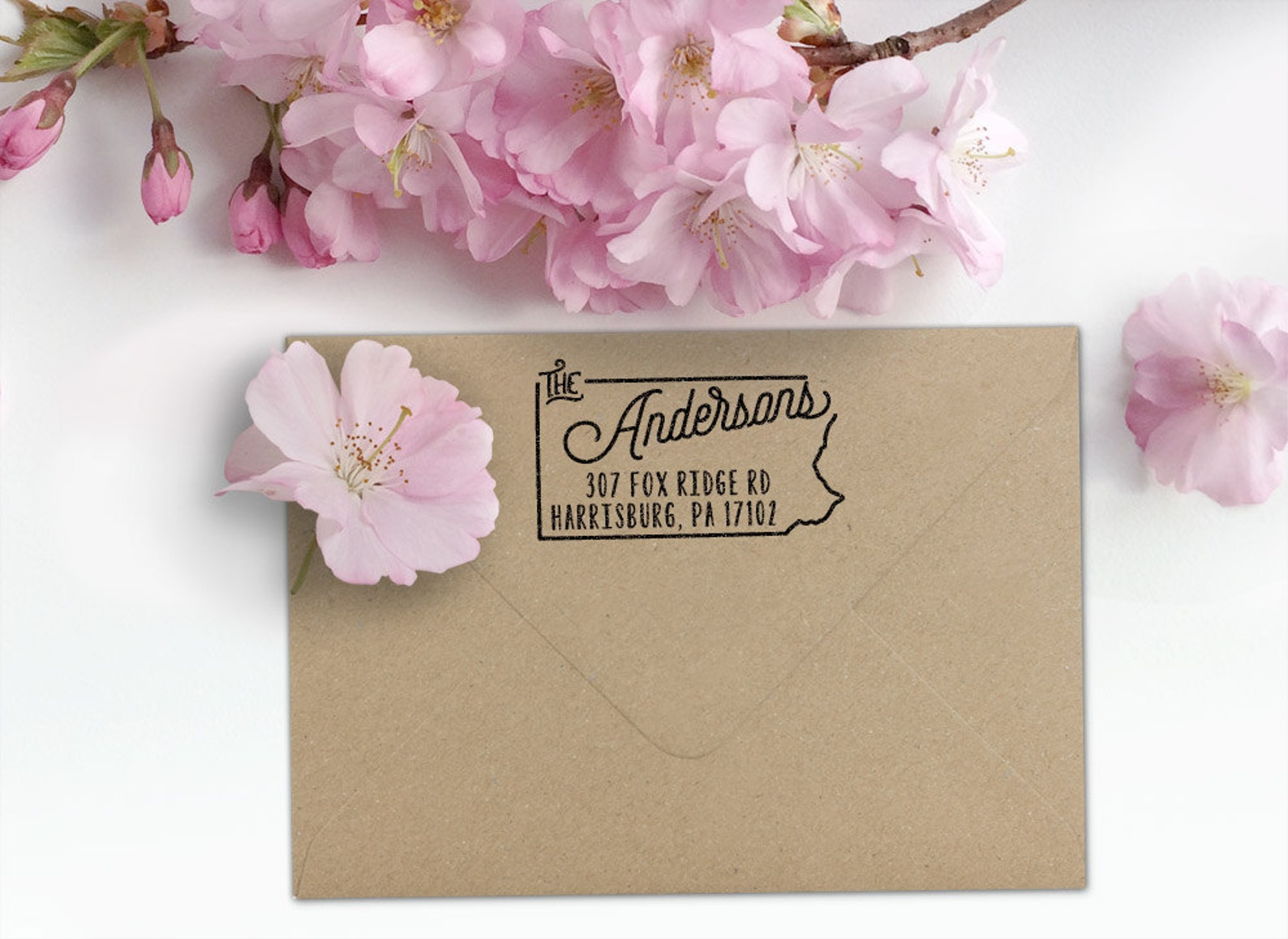 Custom Pennsylvania State Return Address Stamp Perfect Gift | Etsy