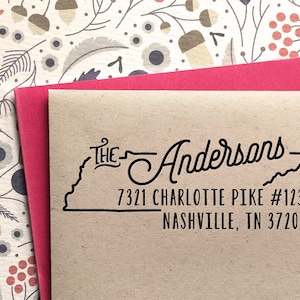 Custom Tennessee State Return Address Stamp, Perfect Gift for Holidays ...