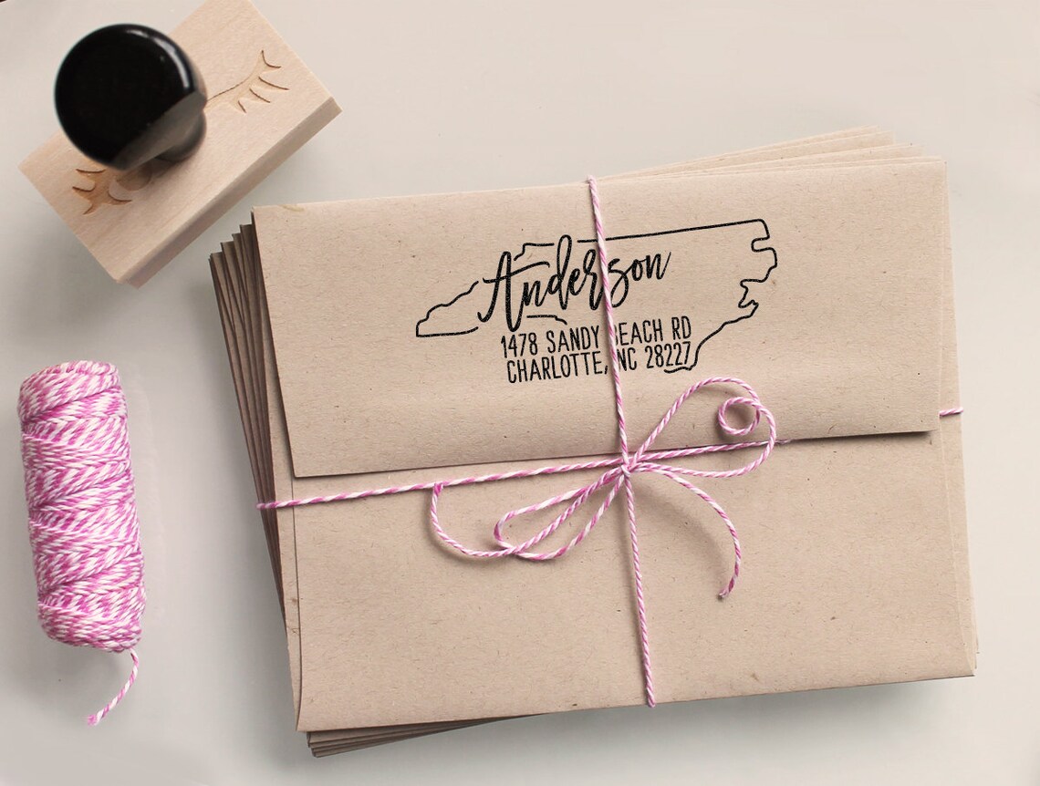 Custom North Carolina State Return Address Stamp, Perfect Gift for ...