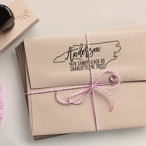 Custom North Carolina State Return Address Stamp, Perfect Gift for ...