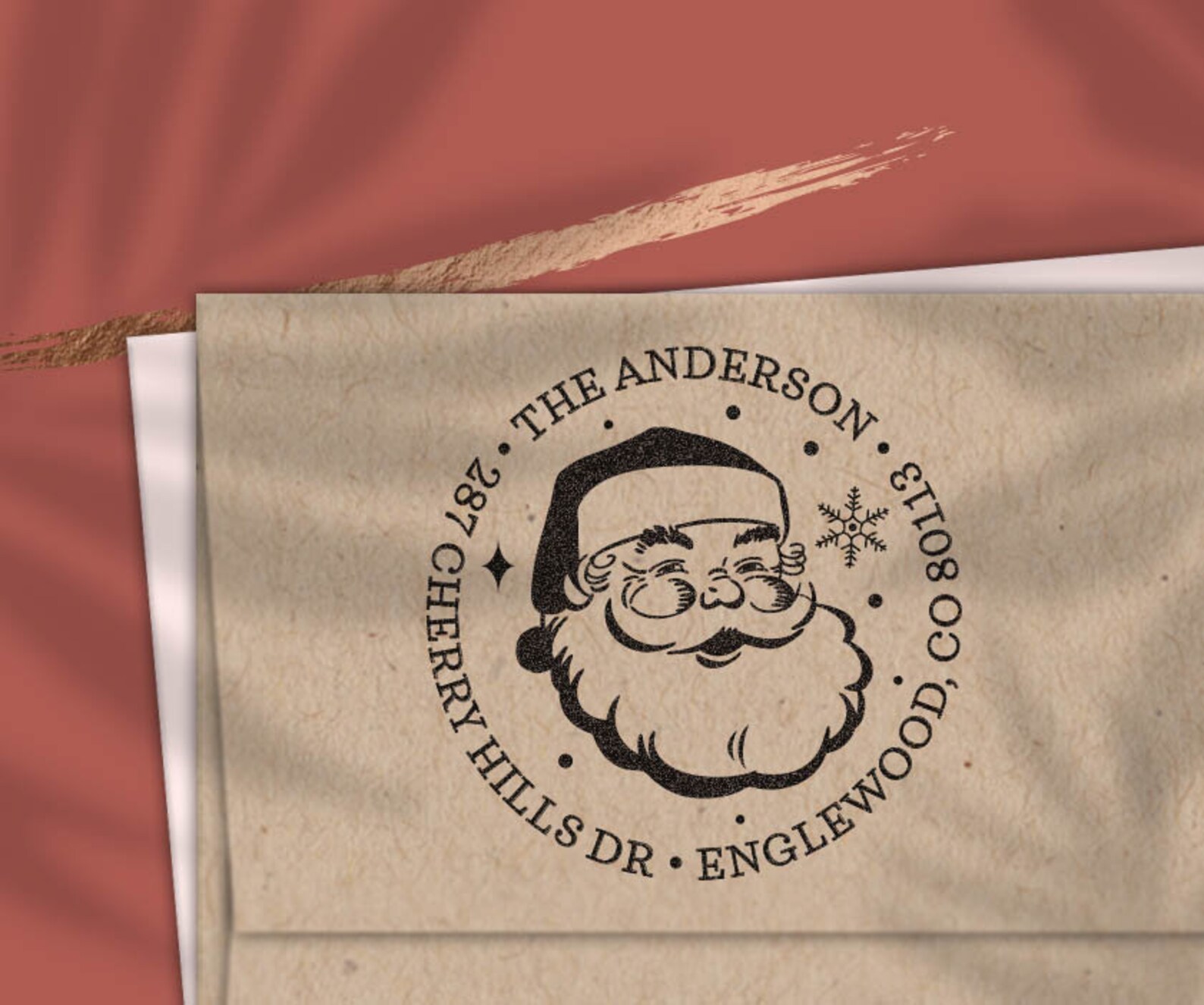 Christmas Address Stamp Return Address Stamp Santa Claus - Etsy